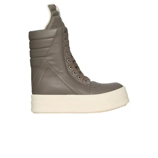 Rick Owens Mega Geobasket High Top Sneakers - Grey