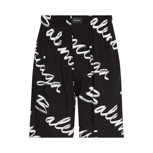 Balenciaga Pyjama Shorts - Black