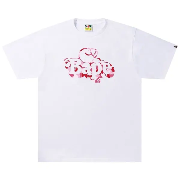 A BATHING APE Abc Camo Milo On Tee - White
