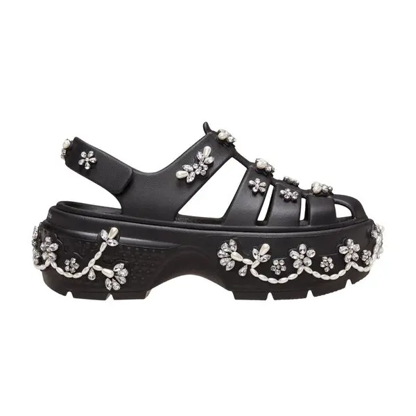 CROCS Simone Rocha X Stomp Fisherman Sandal - Black