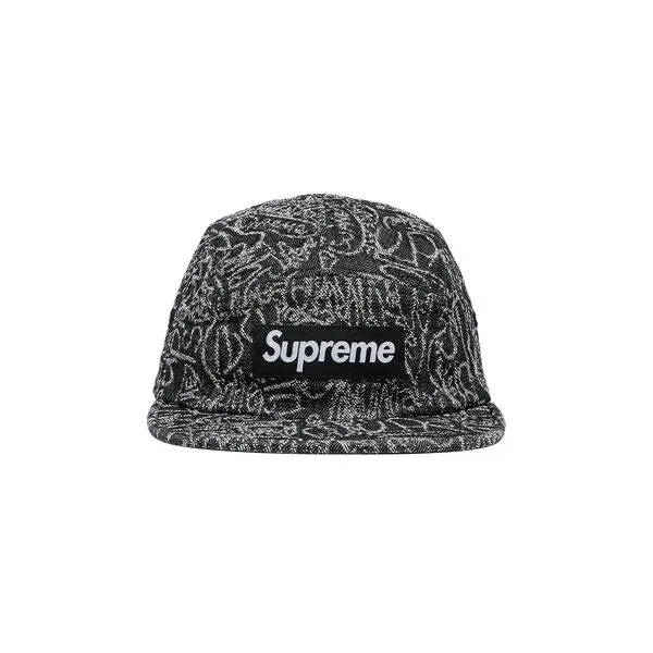 Supreme Handwriting Denim Camp Cap - Black