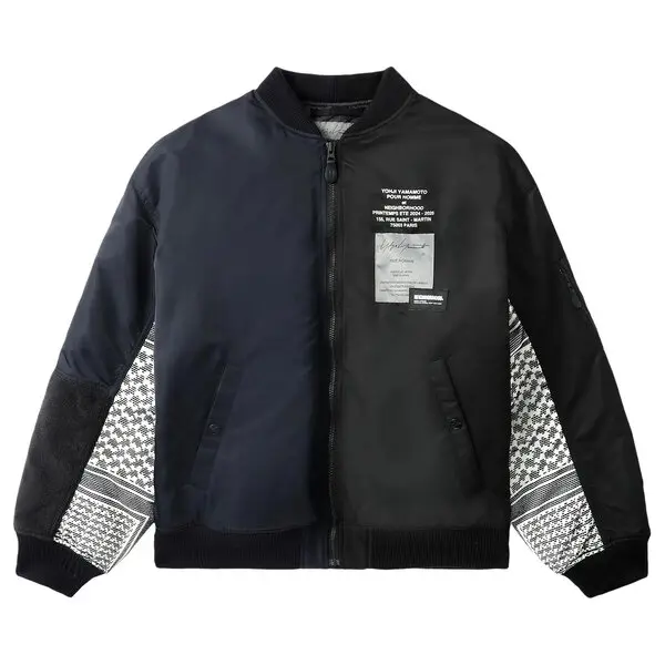 Yohji Yamamoto X Neighborhood Ma-1 Jacket - Black | Editorialist