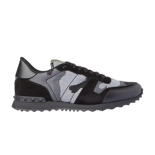Valentino Garavani Rockrunner Camo Sneakers - Black