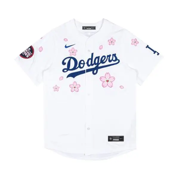 Nike X Takashi Murakami Mlb World Tour 2025 Dodgers Jersey - White