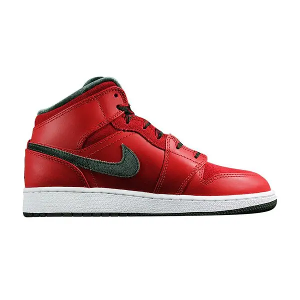 JORDAN 1 Mid Premium Sneakers - Red