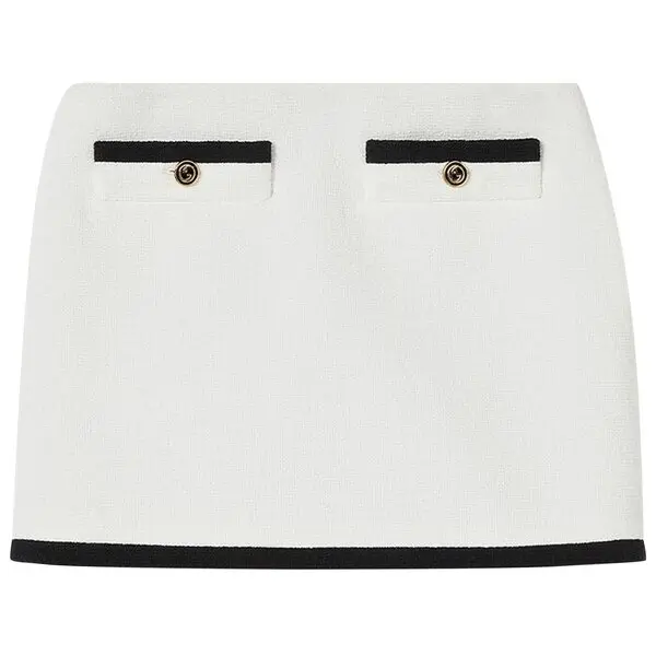 Gucci Tweed Mini Skirt - White