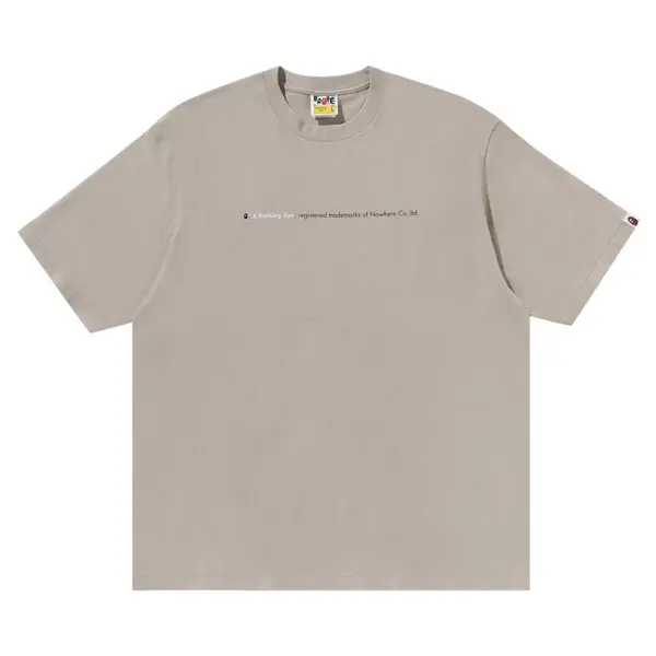 A BATHING APE Highlight Logo Relaxed Fit Tee - Grey