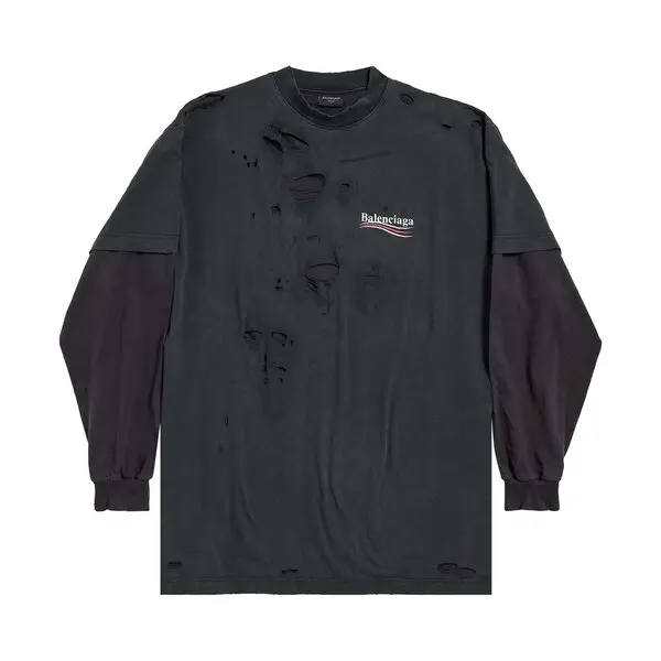 Balenciaga Political Campaign Long-sleeve Layered T-shirt
