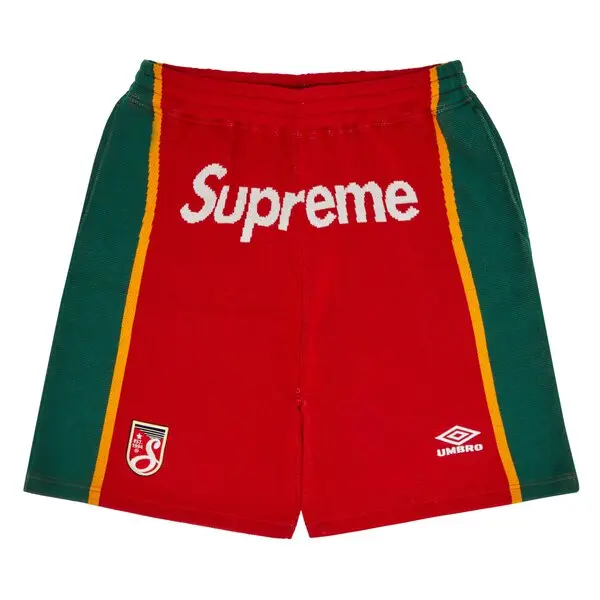 Supreme X Umbro Knit Soccer Short - Red | Editorialist