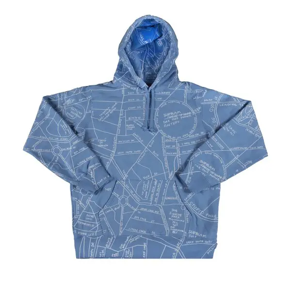 Supreme Gonz Embroidered Map Hooded Sweatshirt