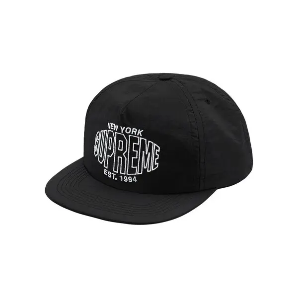 Supreme Pinwheel Nylon 5-panel Cap - Black