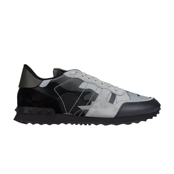 Valentino Garavani Rockrunner Camo Sneakers - Grey