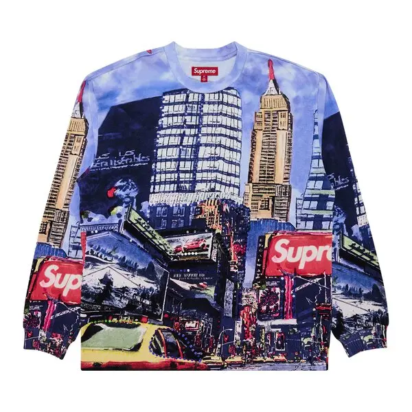 Supreme Skyline Sequin Long-sleeve Top - Blue