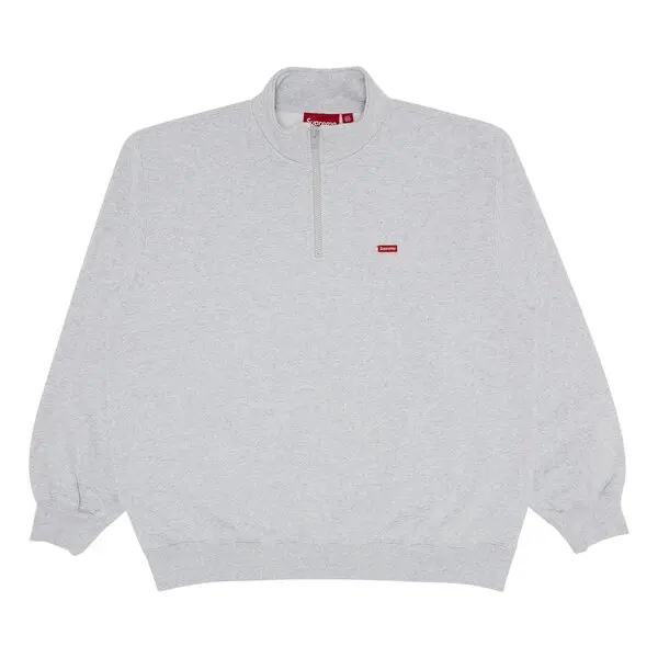 Supreme Small Box Half Zip Pullover - Grey