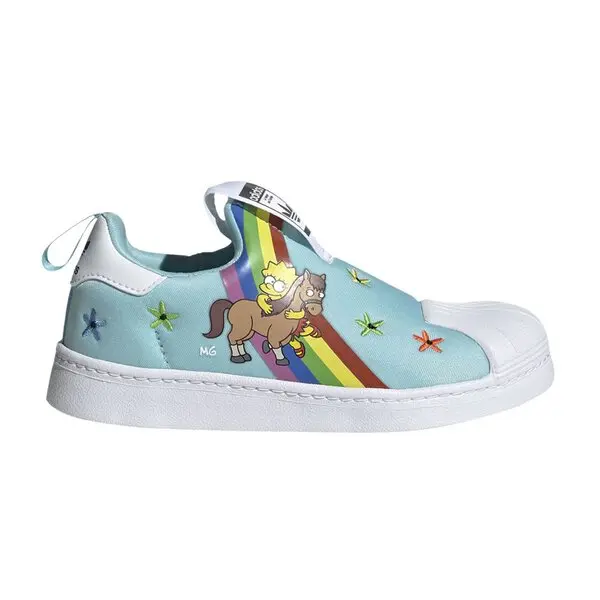 Adidas The Simpsons X Superstar 360 J 'lisa And Her Pony' Sneakers - Teal