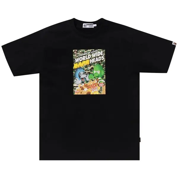 A BATHING APE Heads Flyer T-shirt - Black