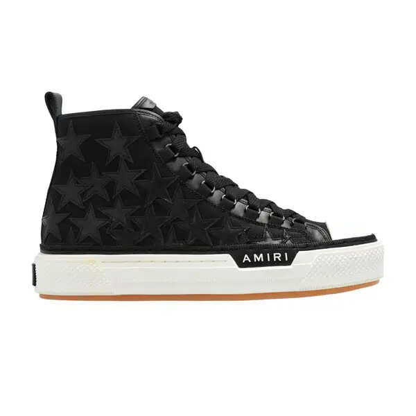 Amiri Stars Court High Top Sneakers - Black