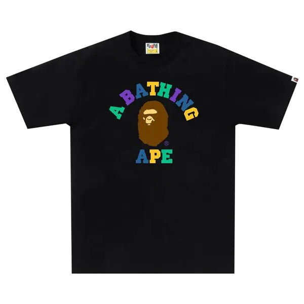 A BATHING APE Colors College Tee - Black