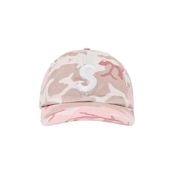 Supreme Pigment Coated S Logo 6 Panel Cap - Pink