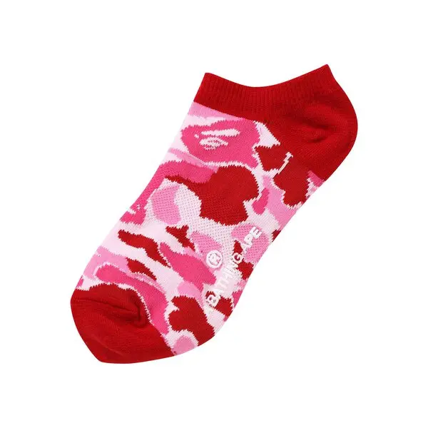 A BATHING APE Patterned Short Socks - Pink
