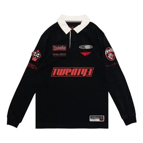 JORDAN Essentials Long-sleeve Rugby Top - Black