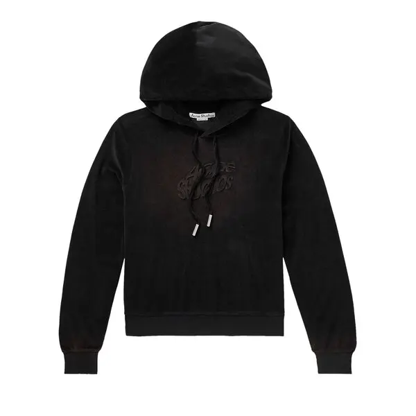 Acne Studios Velour Hooded Sweater