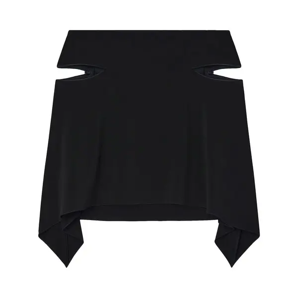 COURREGES Zipped Pockets Mini Skirt - Black