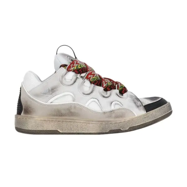 LANVIN Curb Distressed Sneakers - White
