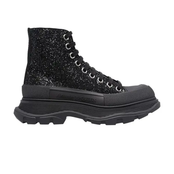 Alexander McQueen Tread Slick High Glitter Boots