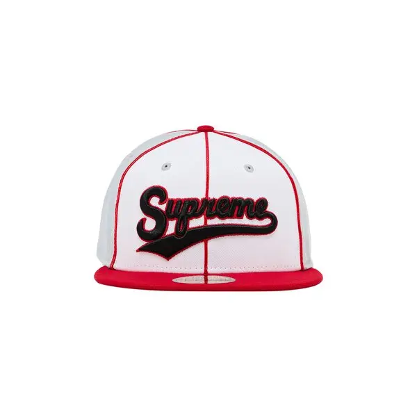 Supreme Piping Script Logo New Era Cap - Grey