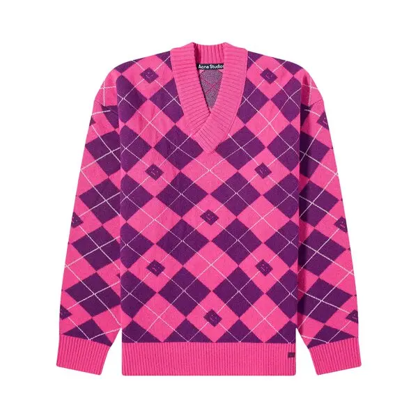 Acne Studios V-neck Printed Sweater