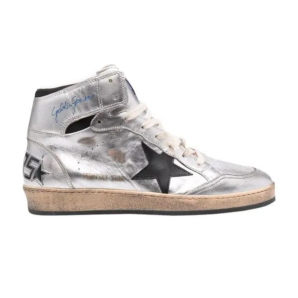 GOLDEN GOOSE Sky Star High Top Sneakers - Silver