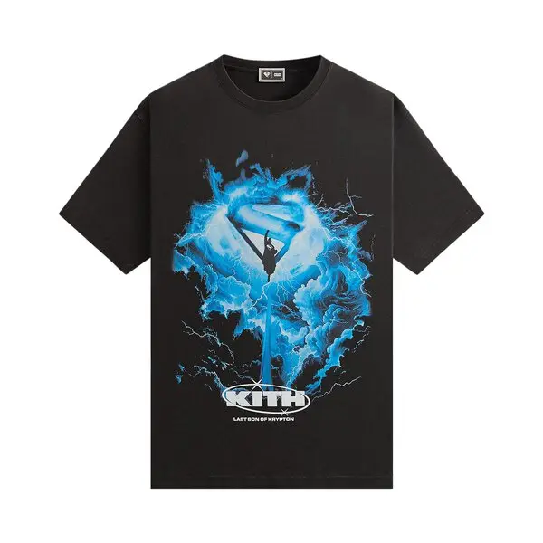 Kith X Superman Lightning Vintage Tee