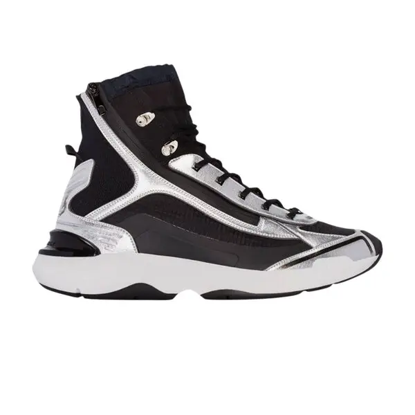 Dior Hajime Sorayama X B24 Runtek High Top Sneakers - Silver