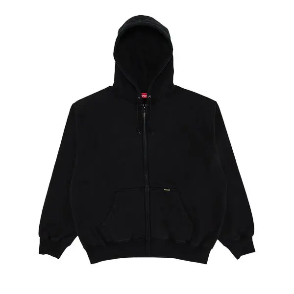 Supreme Work Zip Up Hoodie - Black | Editorialist
