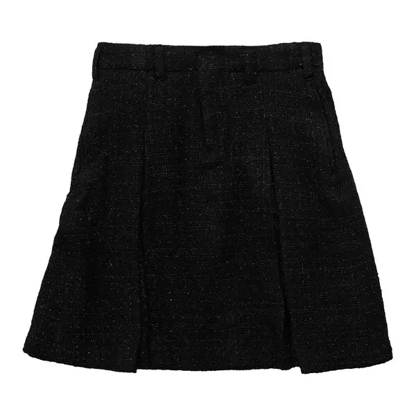 AMBUSH Tweed Pleated Midi Skirt