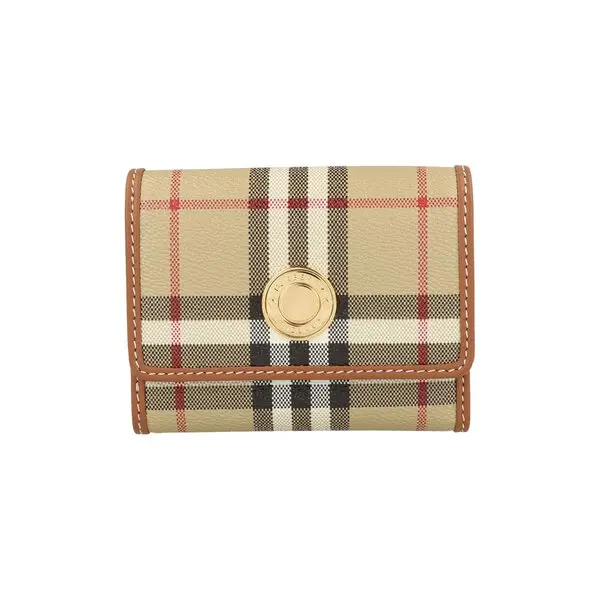 Burberry Lancaster Check Trifold Wallet 'archive Beige - Tan