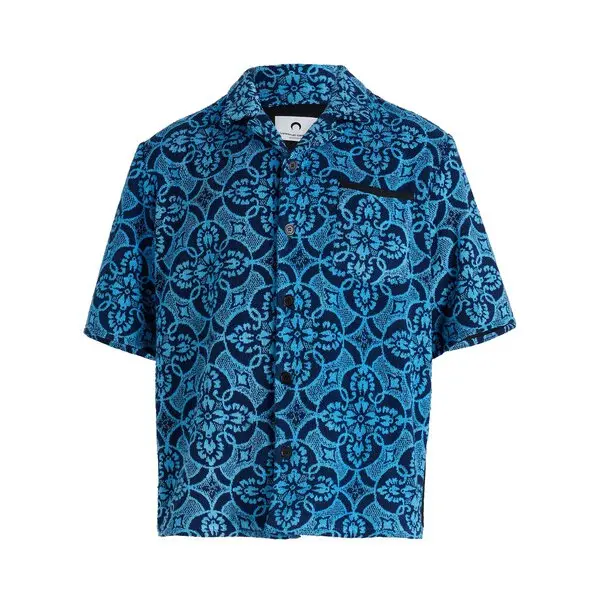 MARINE SERRE Oriental Aquarius Bowling Shirt