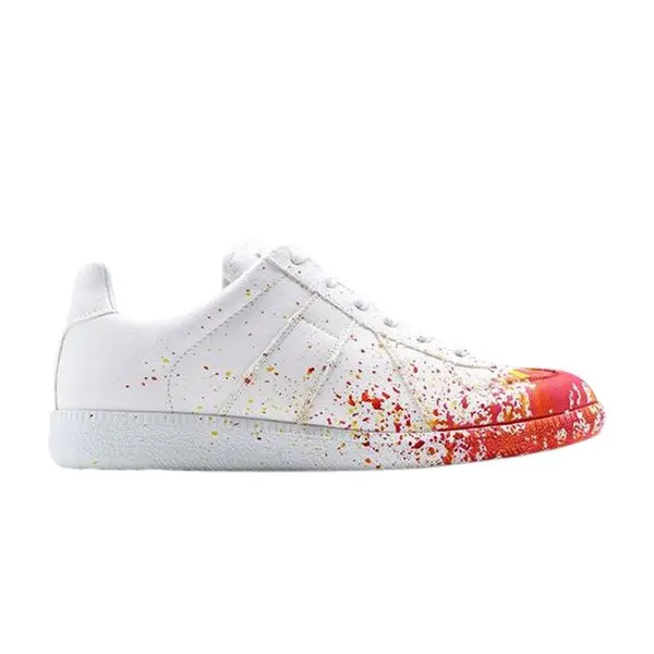 MAISON MARGIELA Replica Low 'paint Splatter' Sneakers - White