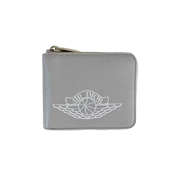 Dior X Wings Zip Wallet - Grey