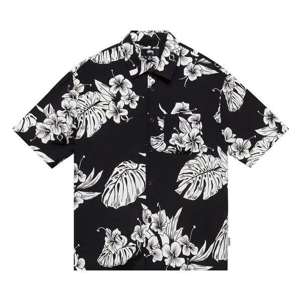 StÜssy Hawaiian Shirt - Black