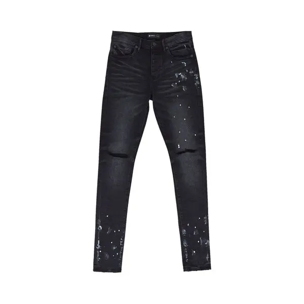 PURPLE BRAND Resin Knee Slit Skinny Jeans