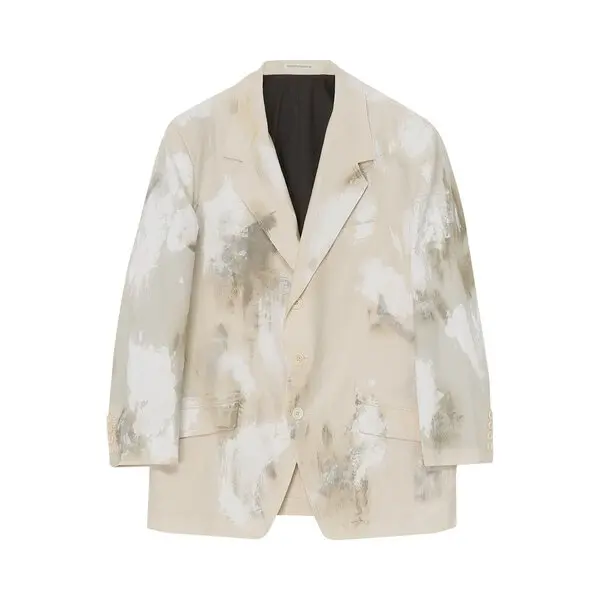 Yohji Yamamoto Classic Twill Printed Jacket
