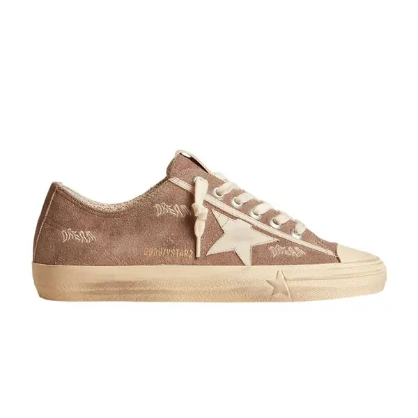 GOLDEN GOOSE V-star 'embroidered Dream' Sneakers - Brown