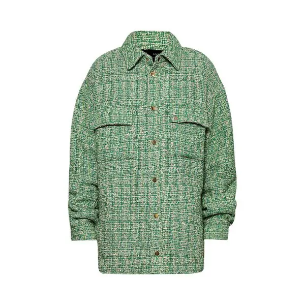 Amiri Boucle Padded Overshirt - Green