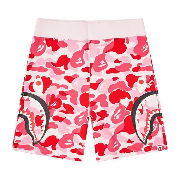 A BATHING APE Abc Camo Slide Shark Sweat Shorts
