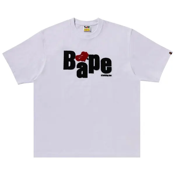 A BATHING APE Heart Ape Head Relaxed Fit Tee - White