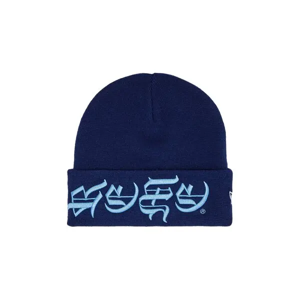 Supreme New Era Blackletter Beanie - Blue