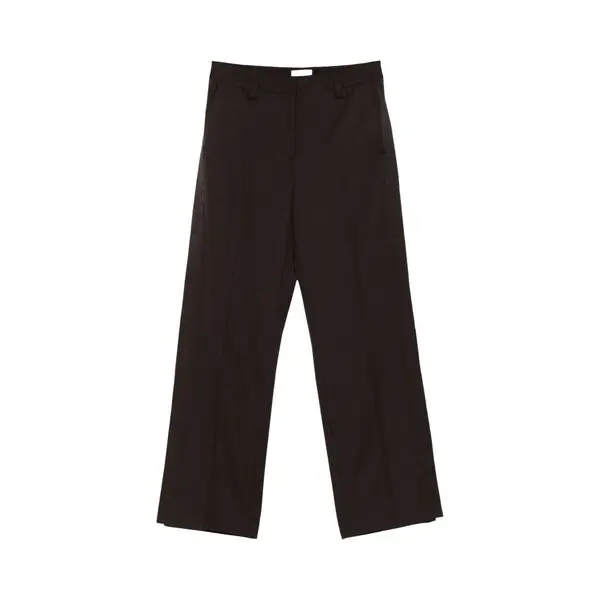 Off-White Virgin Wool Wide Leg Trousers