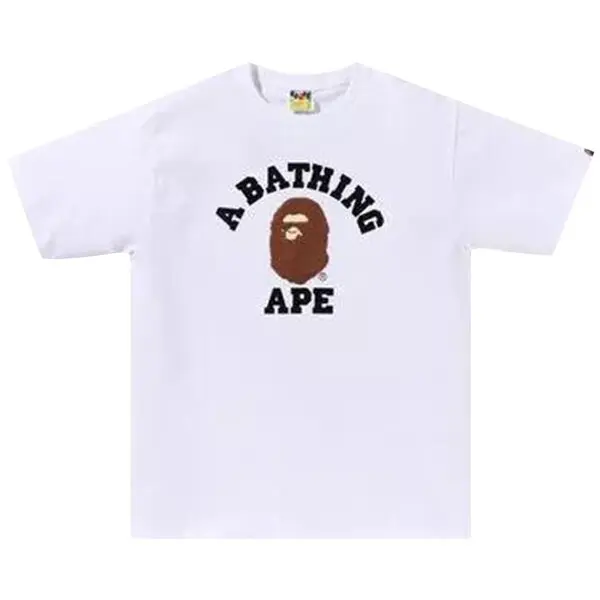 A BATHING APE Boa College Tee - White